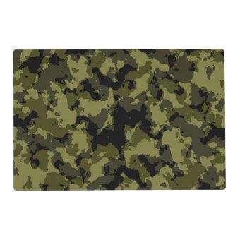 Camouflage military style placemat | Zazzle