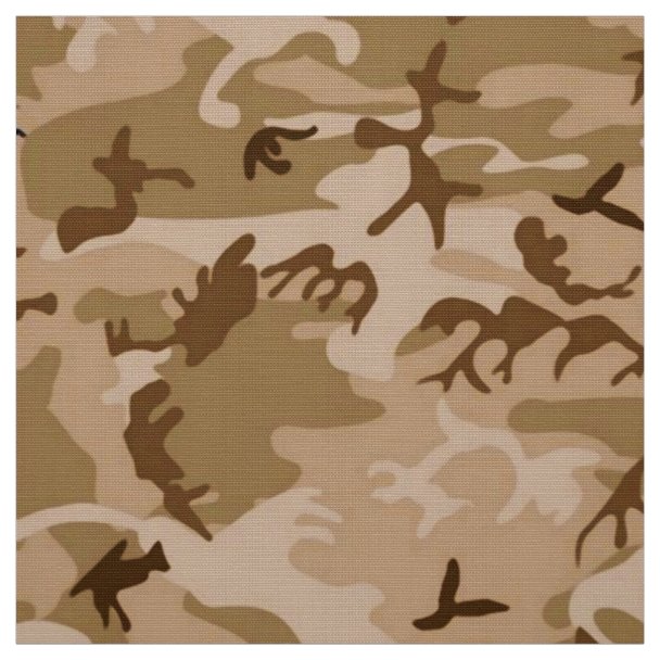 Camouflage Military Desert Fabric | Zazzle