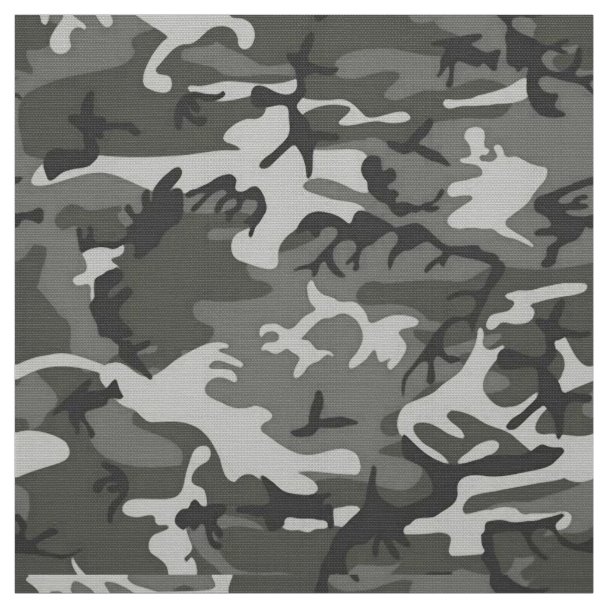Military Gray Camouflage Pattern Fabric | Zazzle