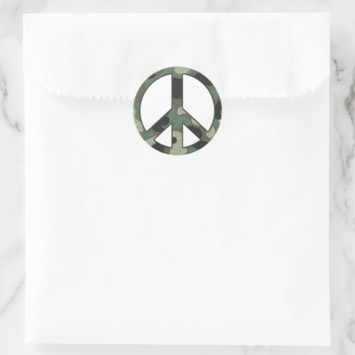 Camouflage Peace Sign Stickers | Zazzle