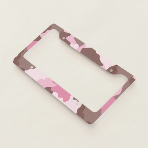 Camouflage Pink Camo License Plate Frame | Zazzle