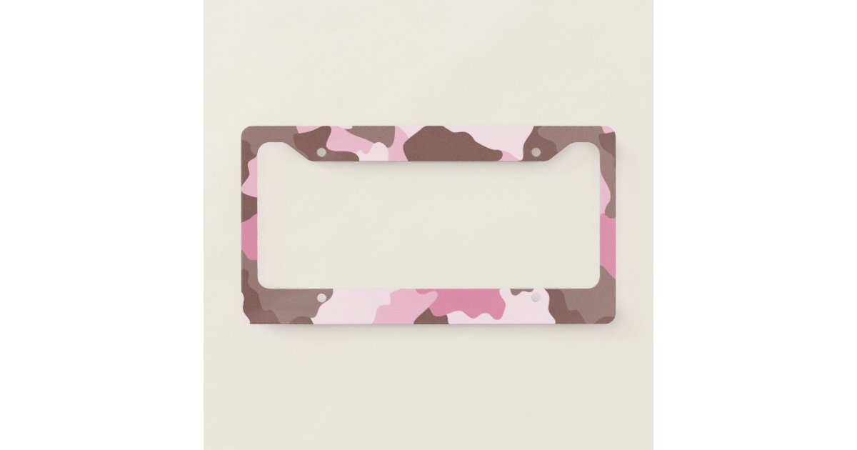 Camouflage Pink Camo License Plate Frame | Zazzle