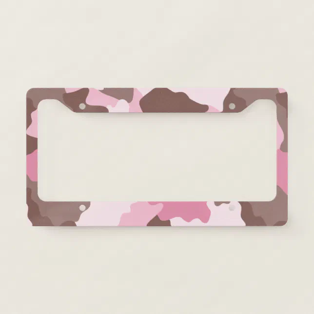 Camouflage Pink Camo License Plate Frame | Zazzle