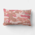 Camouflage Rose Gold Blush Pink Camo Army Pattern Lumbar Pillow | Zazzle