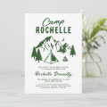 Camp Bach Bachelorette Camping Invitation | Zazzle