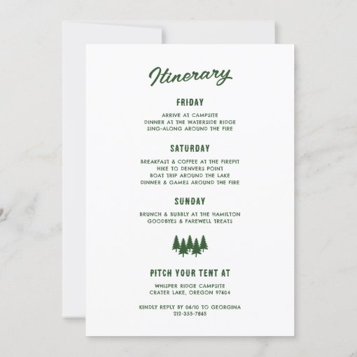 Camp Bach Bachelorette Camping Invitation | Zazzle