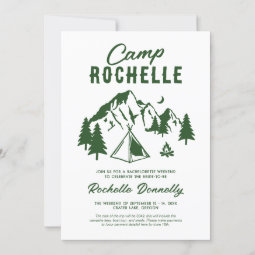 Camp Bach Bachelorette Camping Invitation | Zazzle