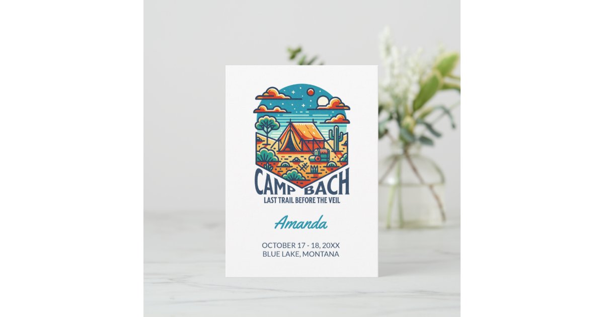 camp bach invitation | Zazzle