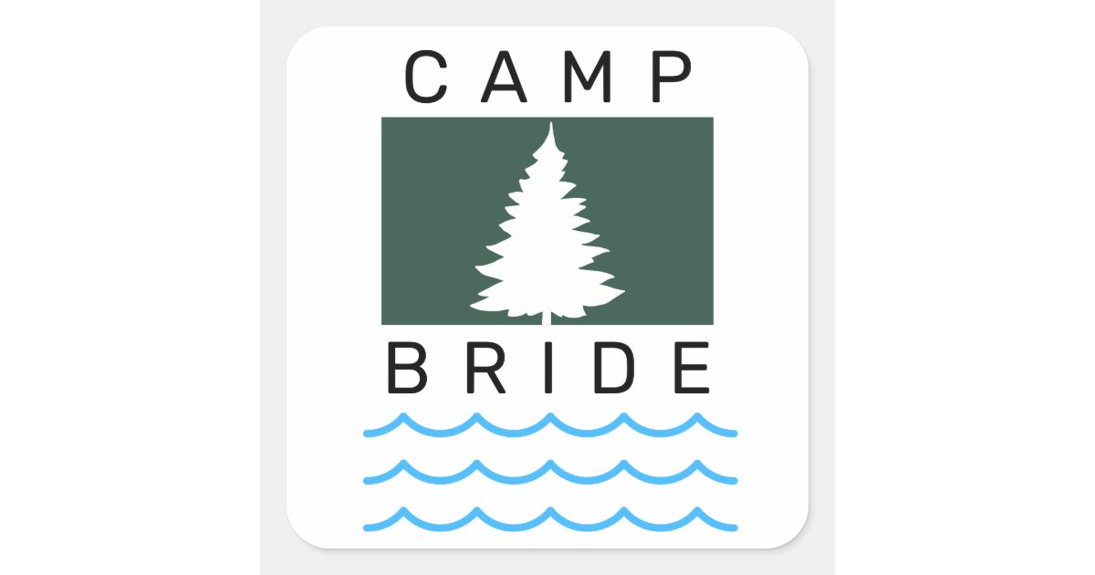 Camp Bride Bachelorette Party Sticker | Zazzle