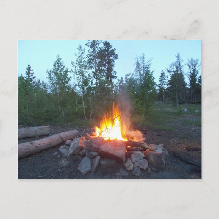 Camp Fire Postcard | Zazzle