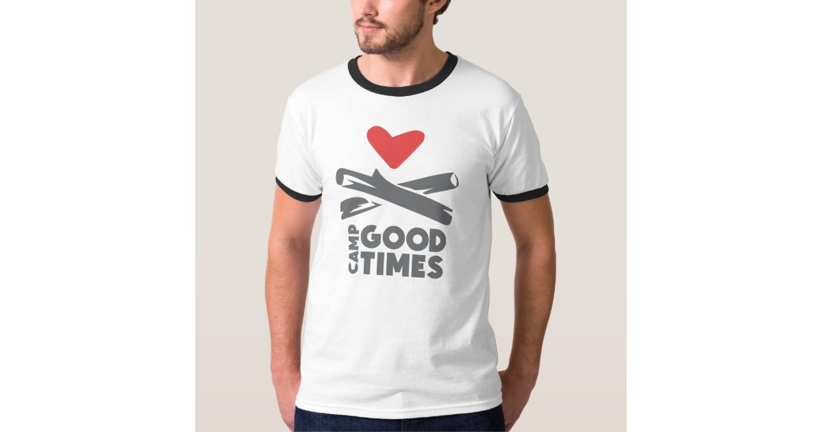 Camp Goodtimes Ringer T T-Shirt | Zazzle