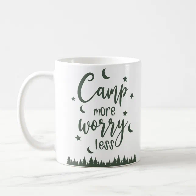 Camp More Worry Less Coffee Mug | Zazzle