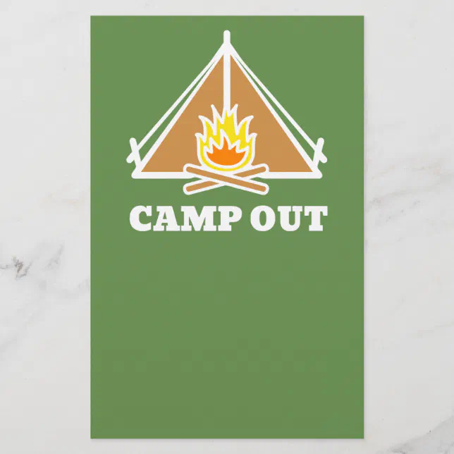 Camp out flyer | Zazzle