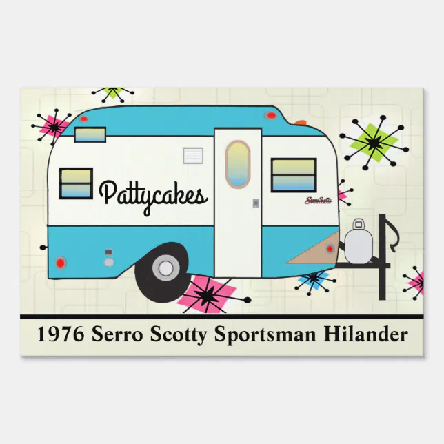CAMP SITE SIGN | Scotty Camper | Personalize It! | Zazzle