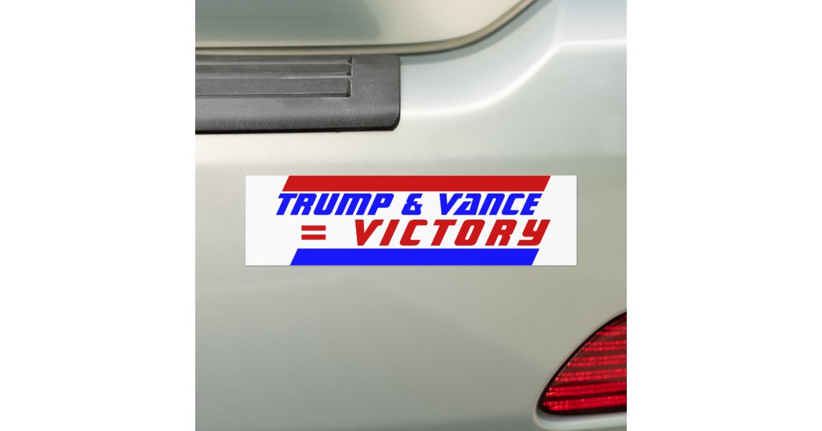 Campaign 2024 President TRUMP JD VANCE = VICTORY Bumper Sticker | Zazzle