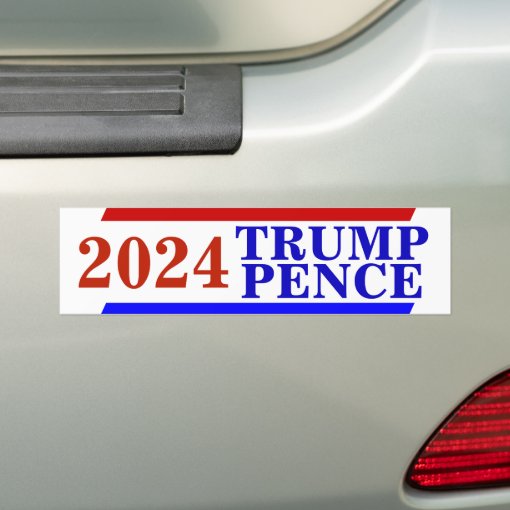 Campaign 2024 TRUMP PENCE President election Bumper Sticker | Zazzle