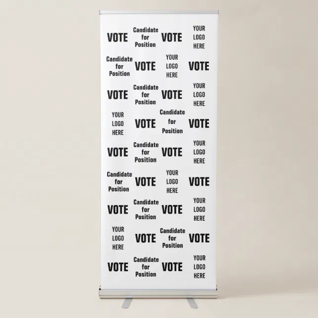 Campaign Election Night Vote Selfie Background Retractable Banner | Zazzle
