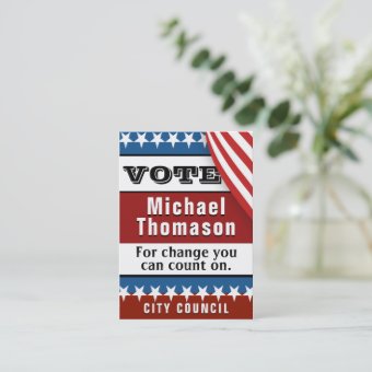 Campaign Election Template Business Card | Zazzle
