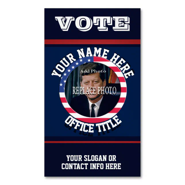 Campaign Election Template Business Card Magnet | Zazzle