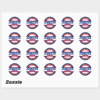 Campaign Election Template Classic Round Sticker | Zazzle