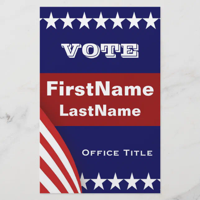 Campaign Flyer Template | Zazzle