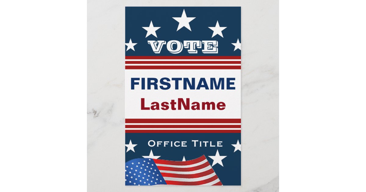 Campaign Flyer Template | Zazzle