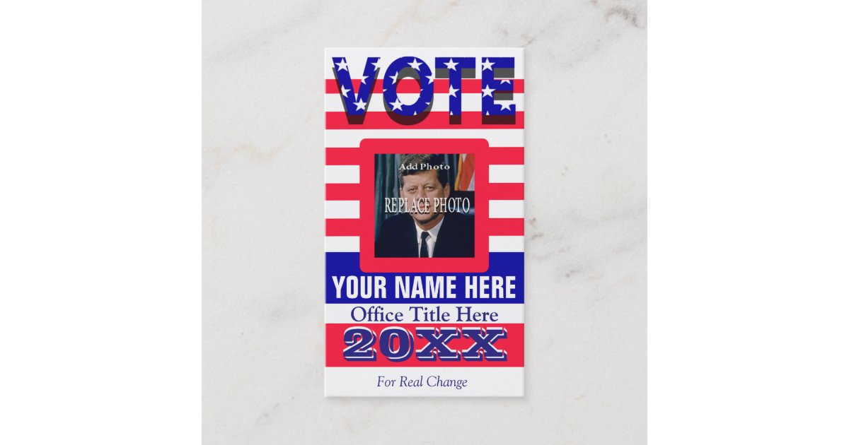 Campaign Template Calling Card | Zazzle