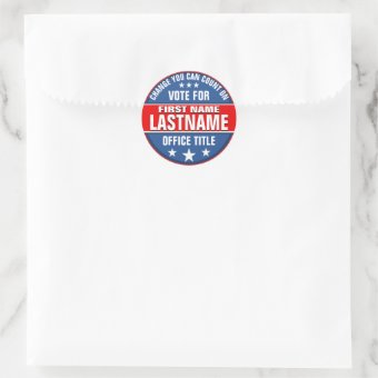 Campaign Template Classic Round Sticker | Zazzle