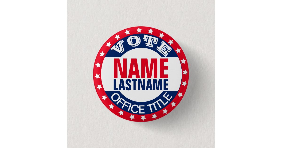 Campaign Template Custom Blank Button | Zazzle