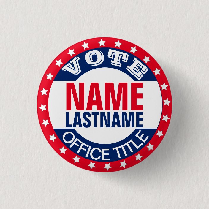 Campaign Template Custom Blank Button | Zazzle