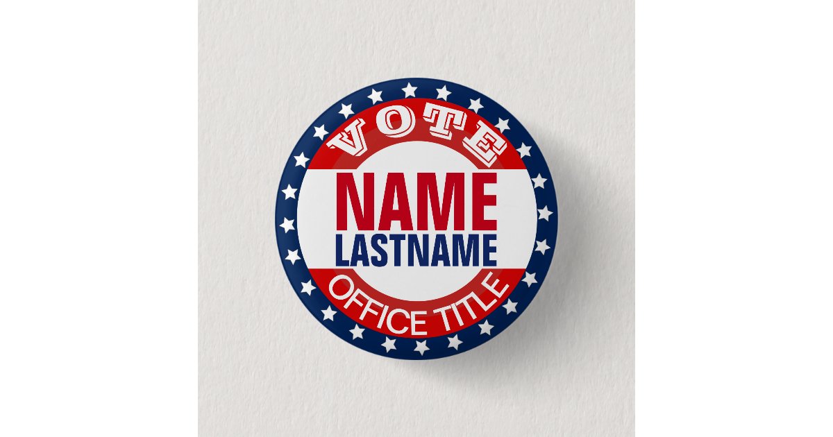 Campaign Template Custom Button | Zazzle
