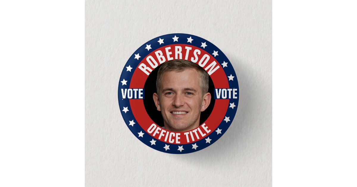 Campaign Template Custom Photo Button | Zazzle