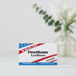 Campaign Template Patriotic Calling Card | Zazzle
