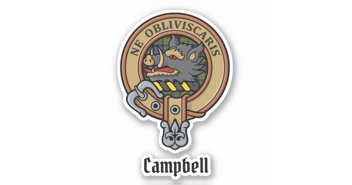 Campbell Crest Sticker | Zazzle
