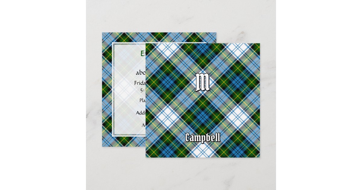 Campbell Dress Tartan Invitation | Zazzle