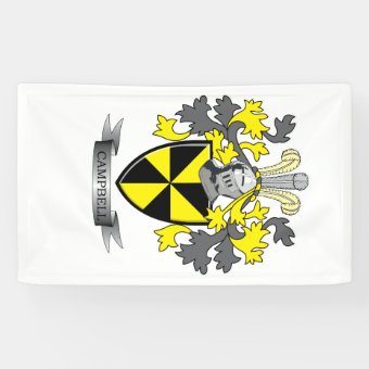 Campbell Family Crest Coat of Arms Banner | Zazzle