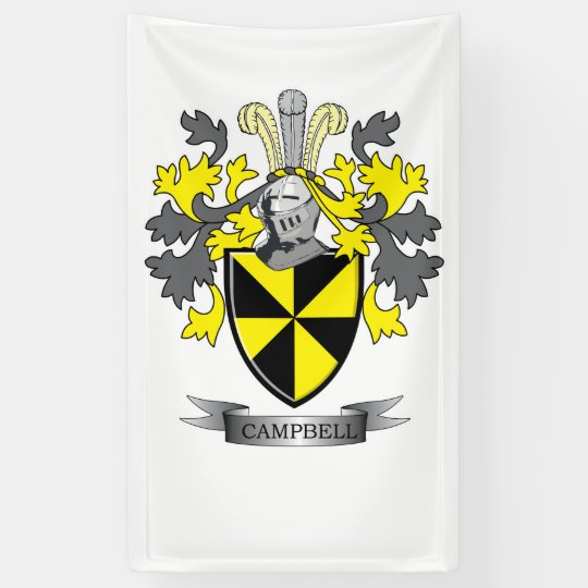Campbell Family Crest Coat of Arms Banner | Zazzle.com