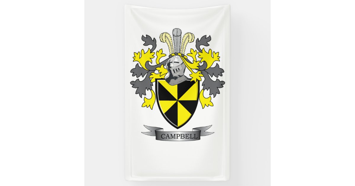 Campbell Family Crest Coat of Arms Banner | Zazzle
