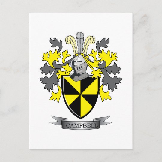 Campbell Family Crest Coat of Arms Postcard | Zazzle.com Campbell Family Crest Coat of Arms Postcard | Zazzle.com