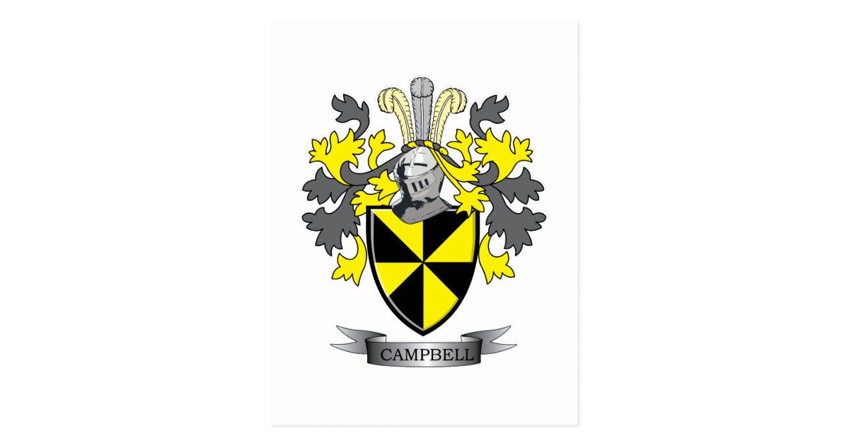 Campbell Family Crest Coat of Arms Postcard | Zazzle.com