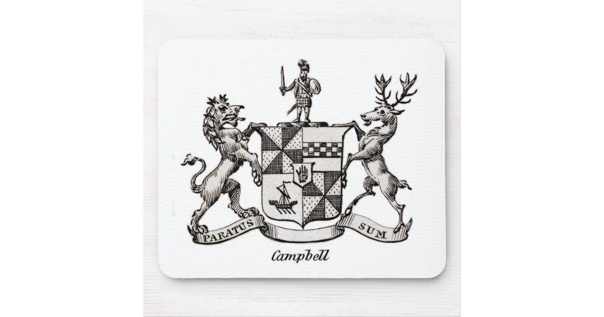 CAMPBELL FAMILY CREST MOUSE PAD | Zazzle