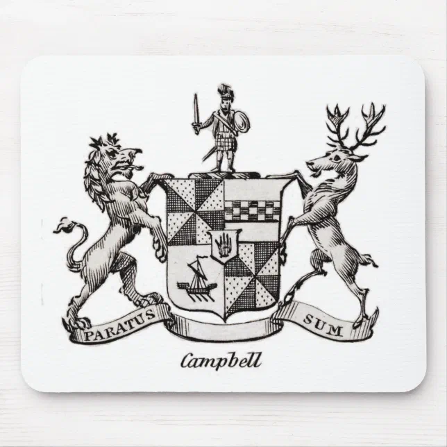 CAMPBELL FAMILY CREST MOUSE PAD | Zazzle