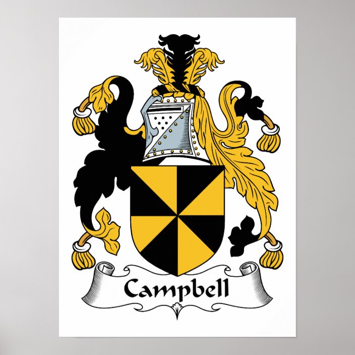 Campbell Family Crest Poster | Zazzle.com