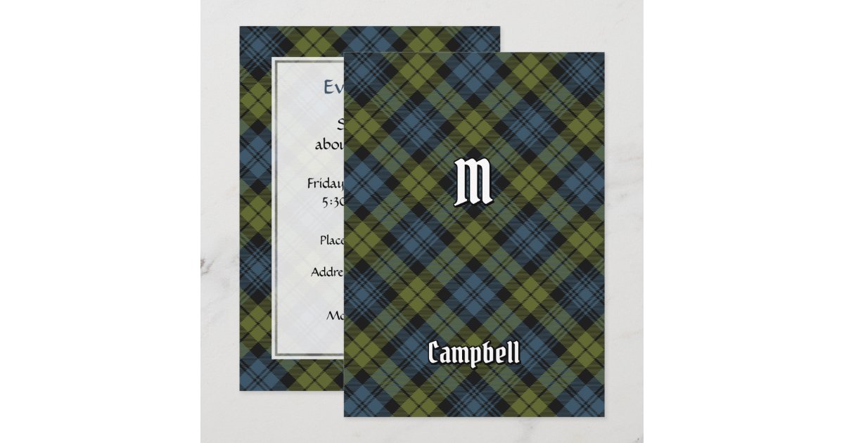 Campbell Tartan Invitation | Zazzle