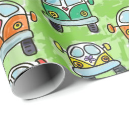 Camper Van Road Trip Wrapping Paper | Zazzle