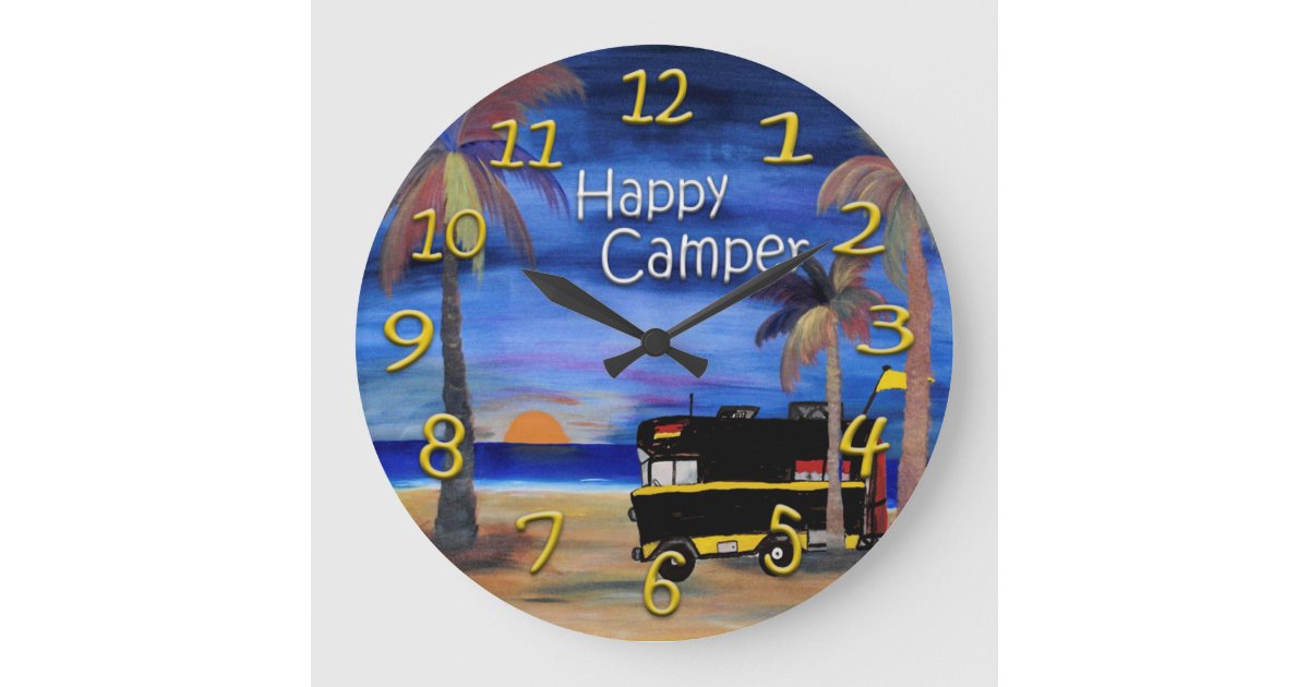 camper wall clock | Zazzle