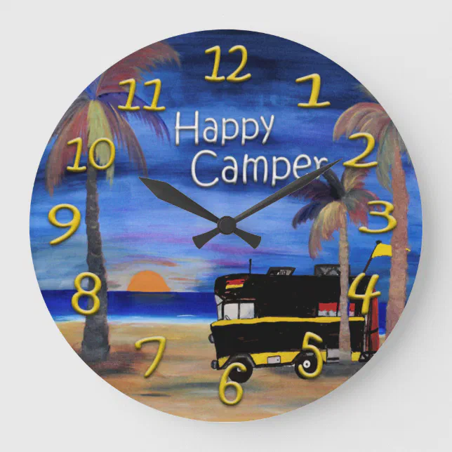 camper wall clock | Zazzle
