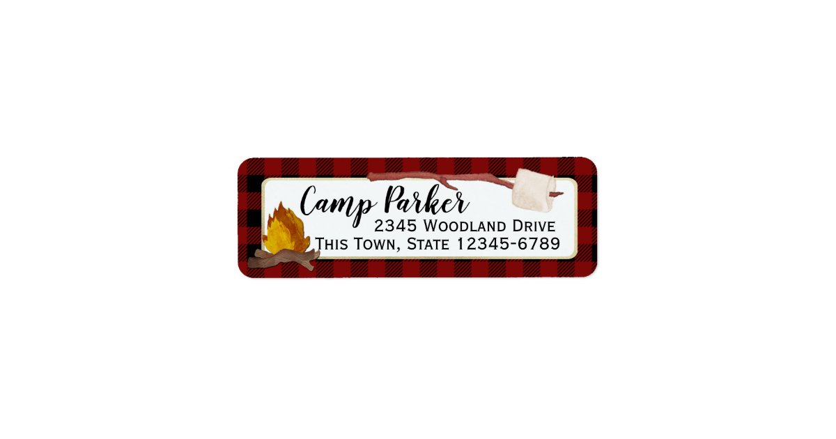 Campfire and Marshmallow Label | Zazzle