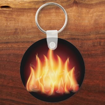 Campfire Flame Fire Keychain | Zazzle