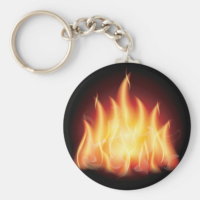 Campfire Flame Fire Keychain | Zazzle.com